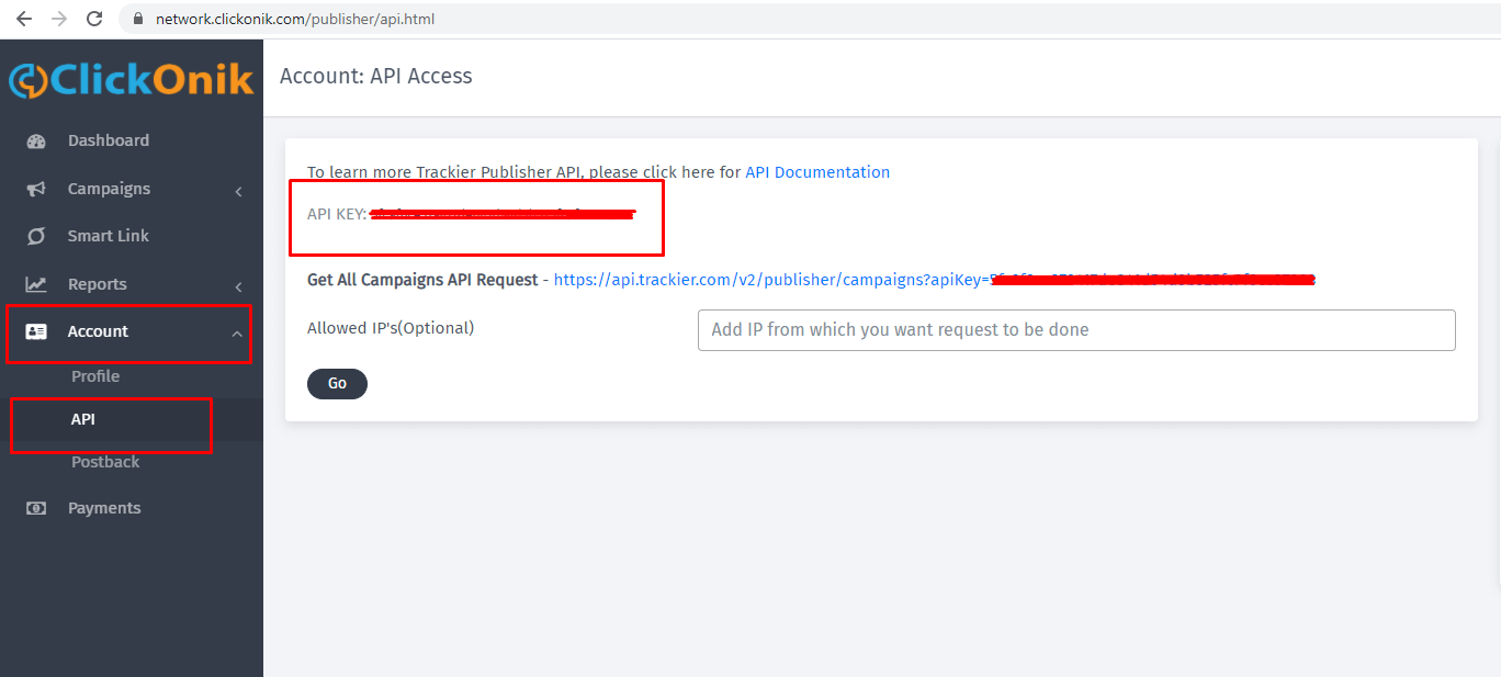 ClickOnik Affiliate Network | Find Publisher ID | Website ID | Client ID